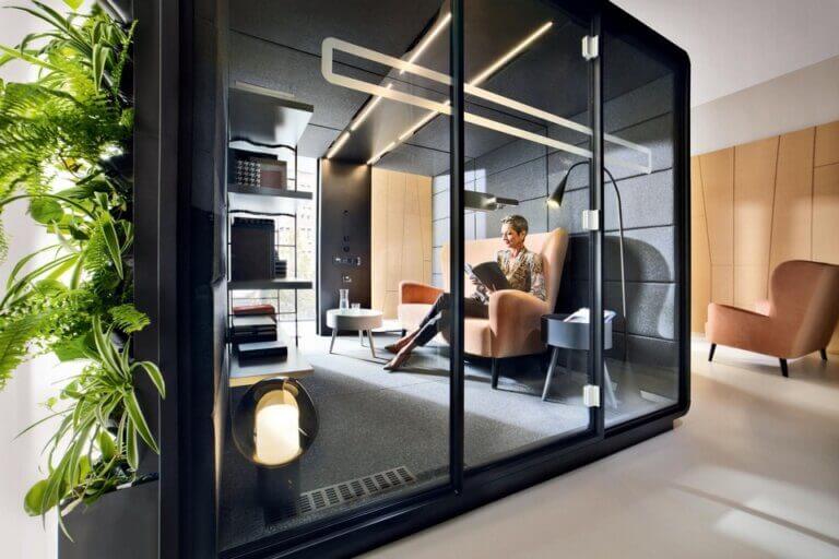 Cabine acoustique pour créer des espaces de réunion design