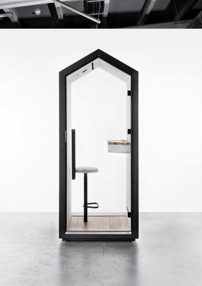 Cabine acoustique design pour travailler dans le calme seul ou en équipe.