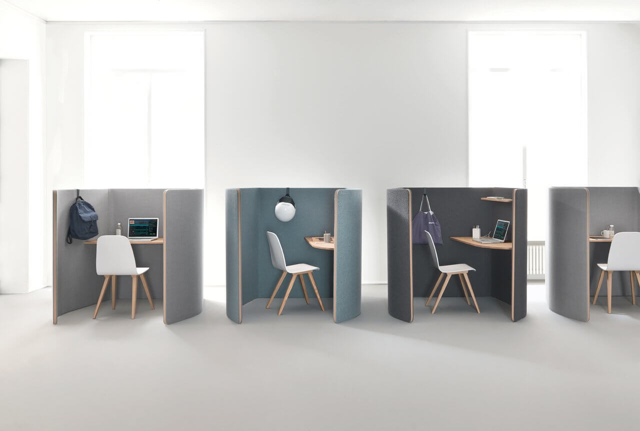 Box acoustique en bois modulable pour une confidentialité garantie