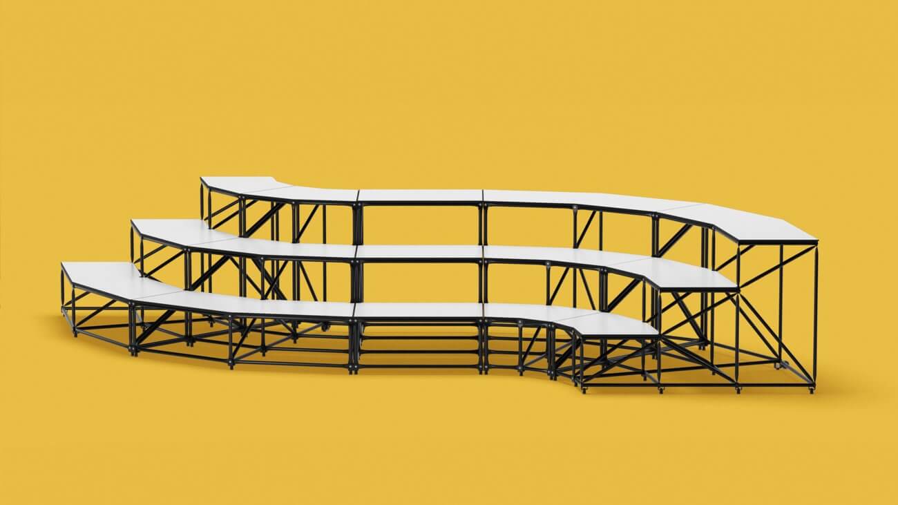 Gradins design SITUP pour la modularité des espaces de travail